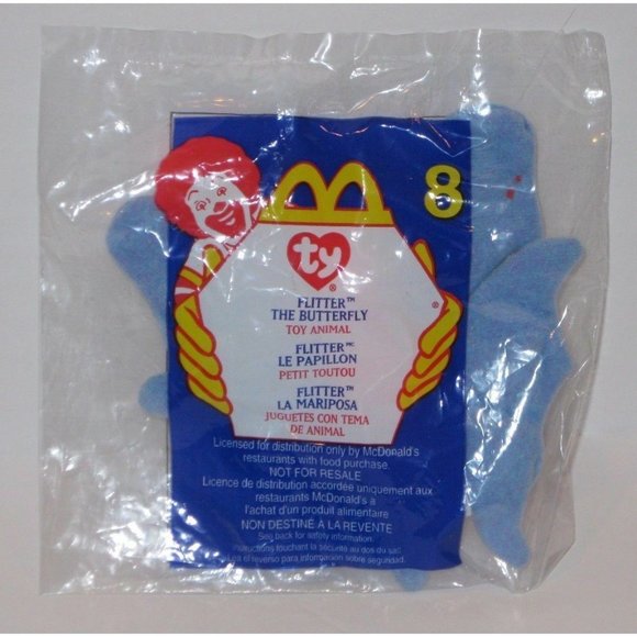 Ty | Toys | Ty Teenie Beanie Baby 8 Flitter Mcdonalds Happy Meal Toy ...